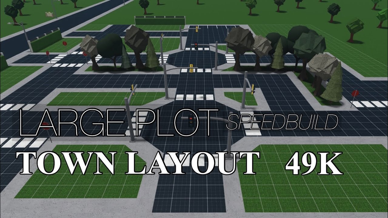Large Plot Town Layout (Bloxburg) 49k