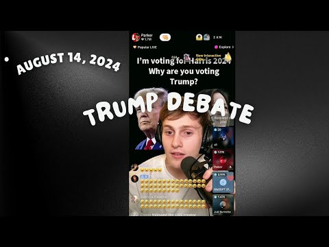 @Parkergetajob Debate 08/14/24 TikTok Live | I'm Voting Harris 2024 Why Are You Voting Trump