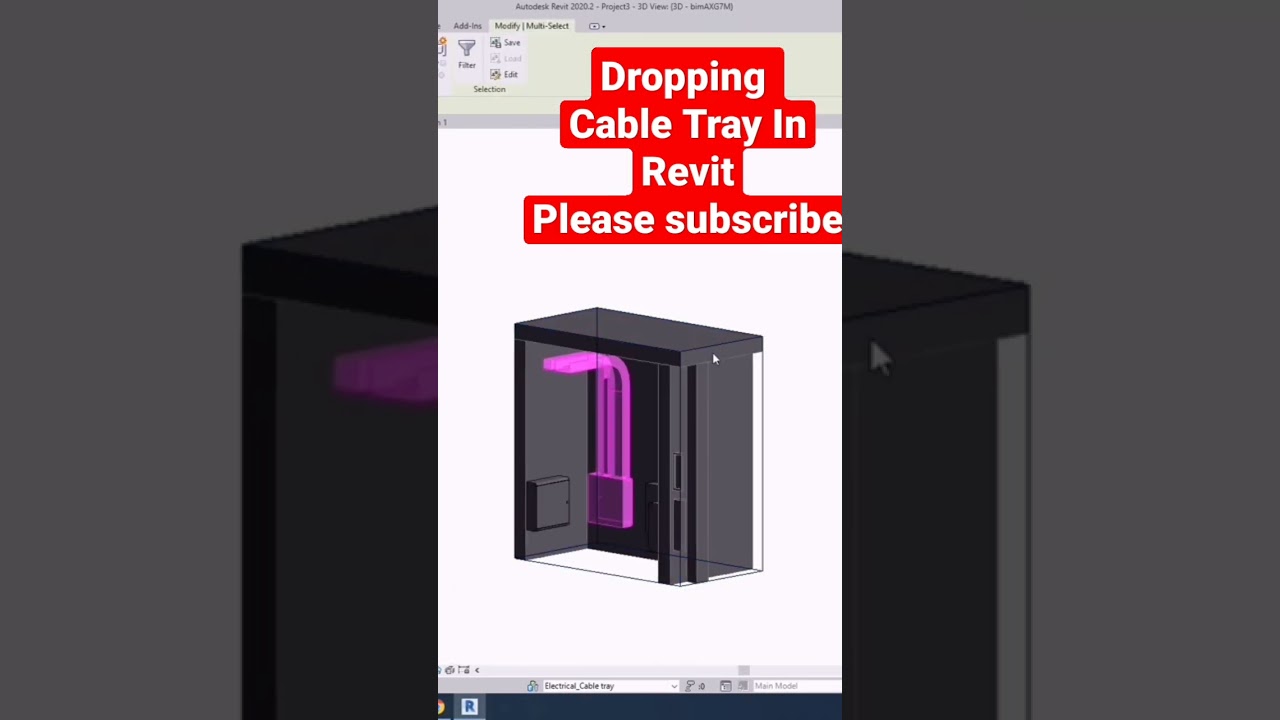 Dropping Cable Tray to Panel In Revit MEP
