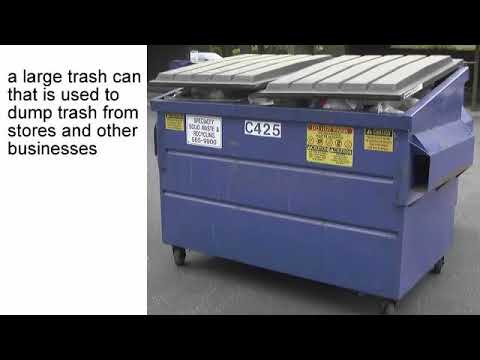 dumpster meaning | Vocabulary for Kids | Children's Dictionary | Learn English Vocabulary