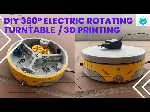 Free STL file DIY 360° Electric Rotating Turntable/ 3D printing ⚡ (STEP ...