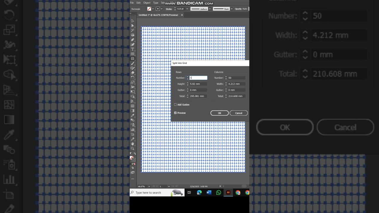 How to Create a Grid of Lines in Adobe Illustrator Easily! 🚀 | Split Into Grid Trick