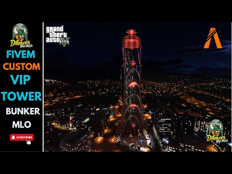 Fivem custom Vip tower gta 5 mansion with add secret bunker Fivem gang villa gang interior