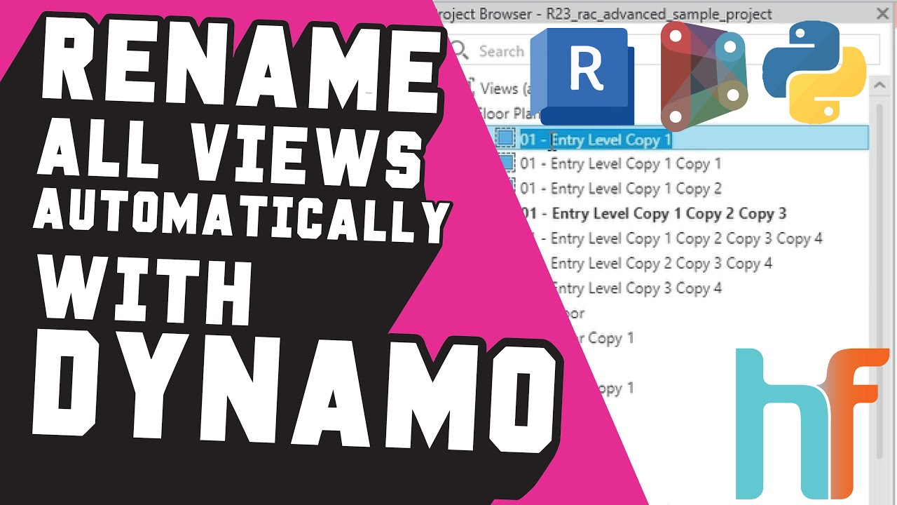 RENAME ALL YOUR VIEWS in Revit using Dynamo!
