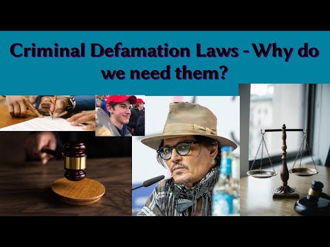 Why We NEED Criminal Defamation Laws