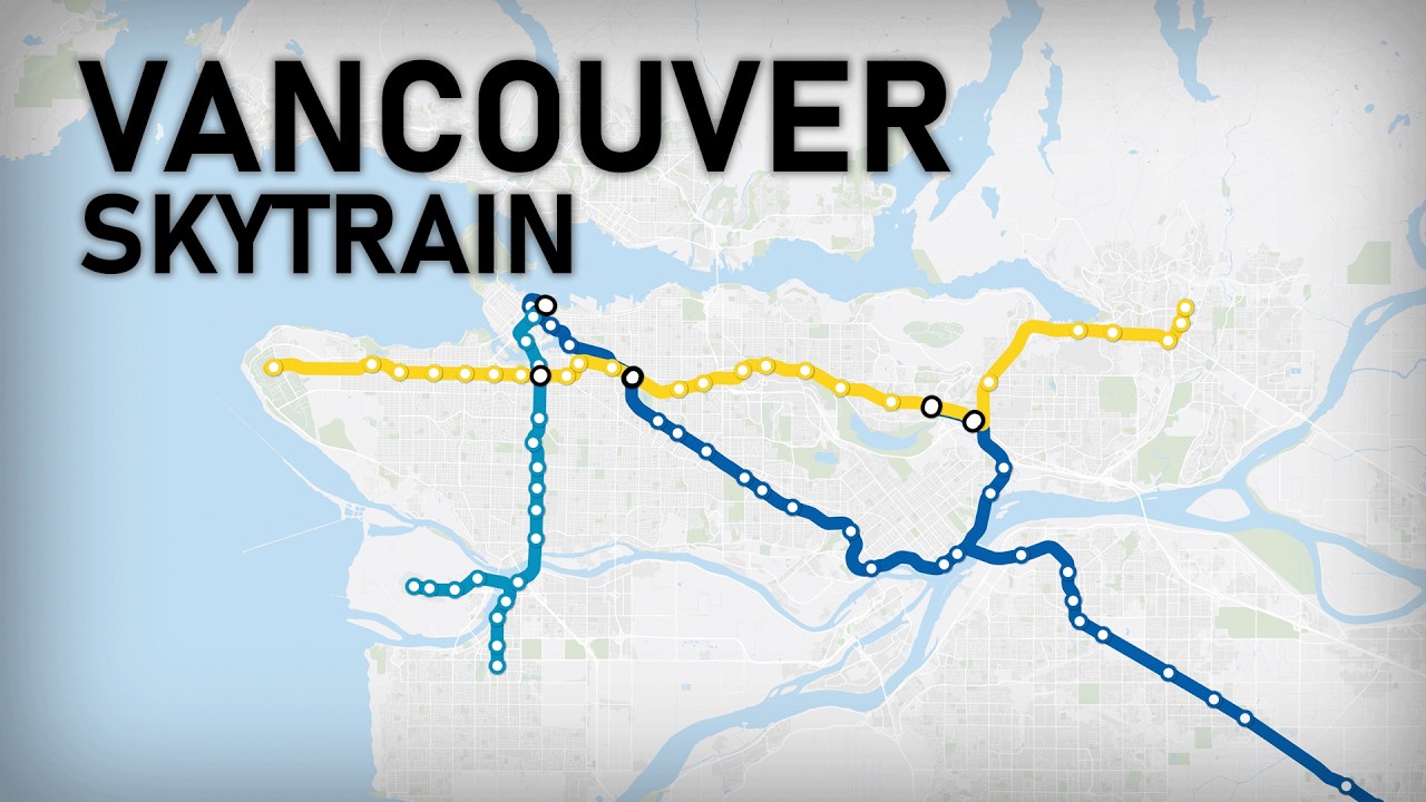 Evolution of the Vancouver SkyTrain 1985-2035 (geographic map)
