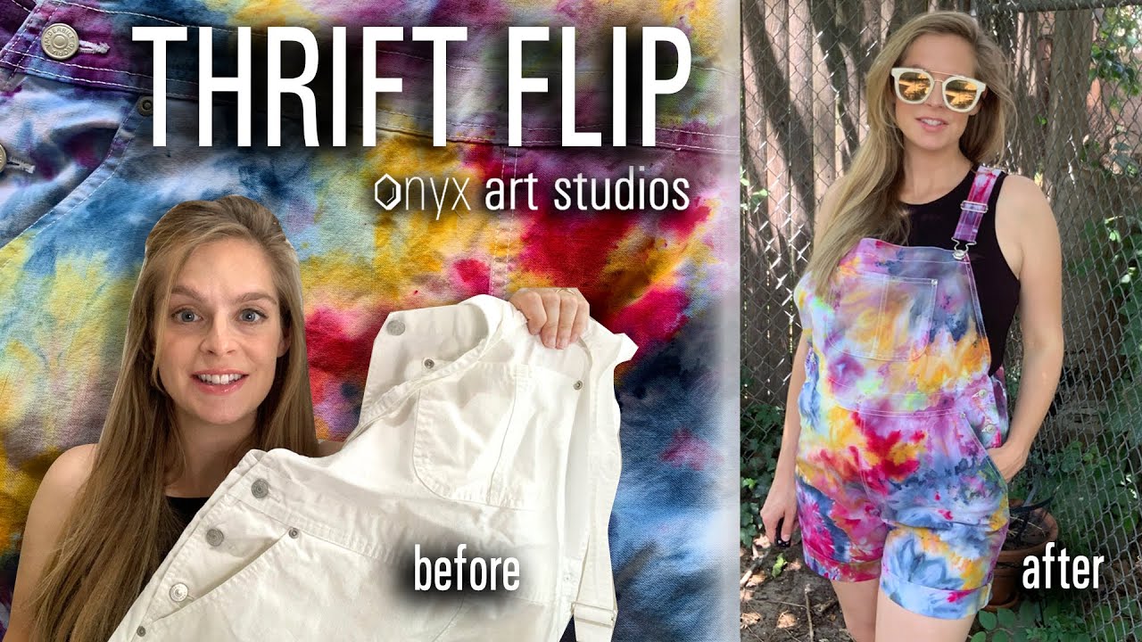 Thrift Flip Ice Dyeing DYI Project | Onyx Art Studios