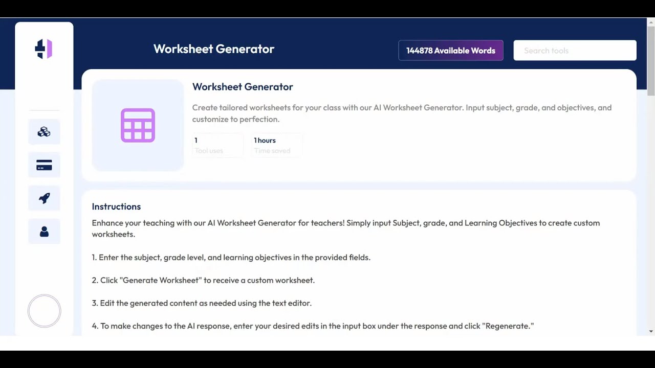 AI-Powered Worksheet Generator Tool: Create Customized Worksheets in 3 Easy Steps!