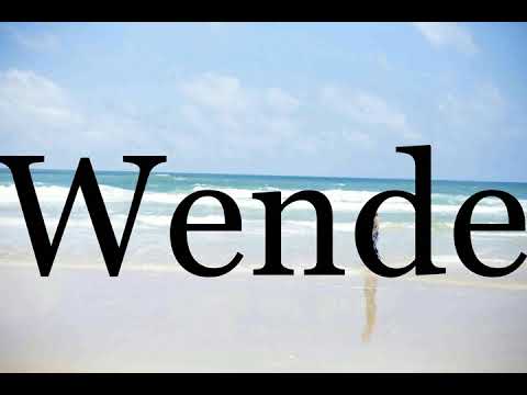 How To Pronounce WendeππππππPronunciation Of Wende