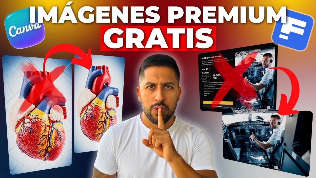 🤫 Cómo Descargar Imágenes PREMIUM de Freepik y Canva en 2026 (GRATIS y SIN Marca de Agua)