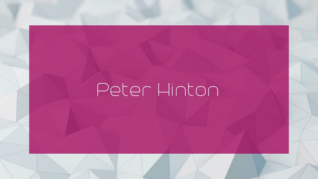 Peter Hinton - appearance