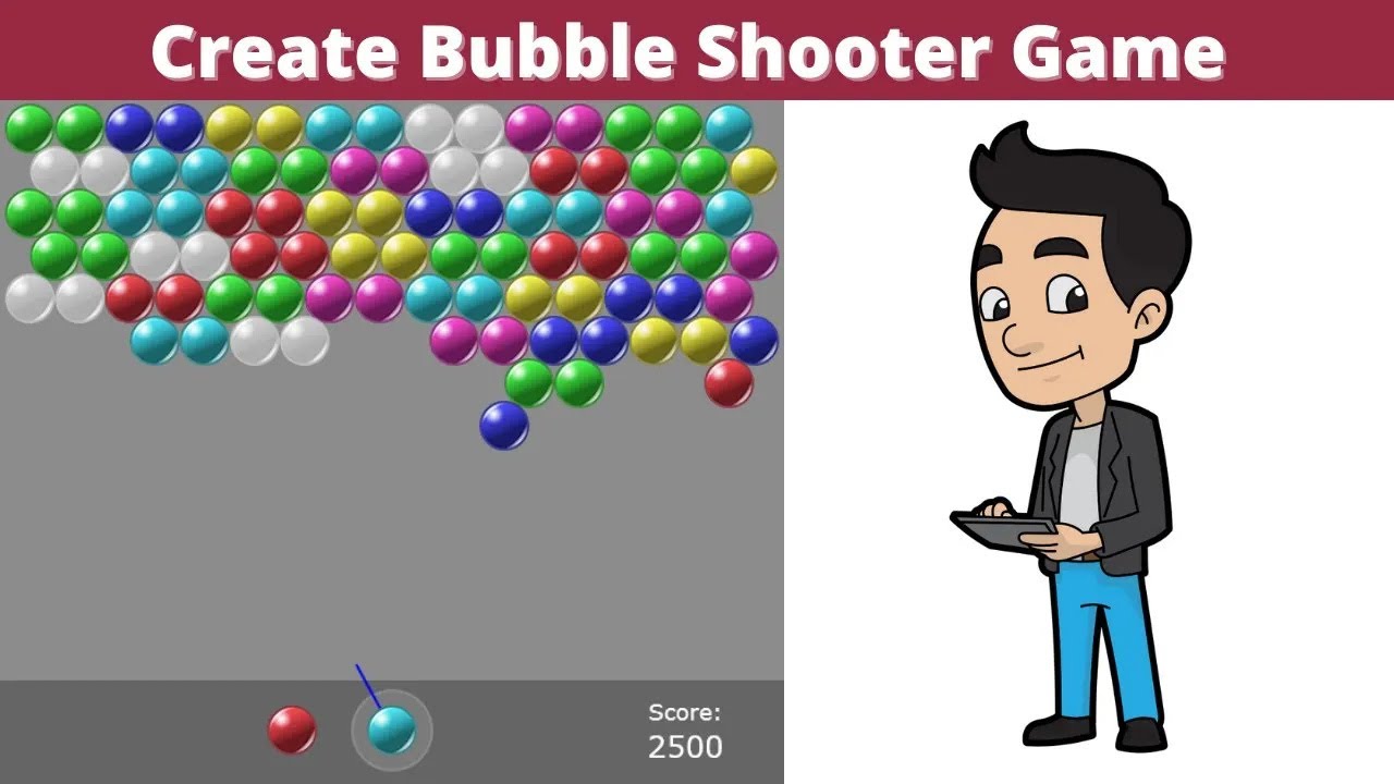 Bubble Shooter Game Full Source Code Step By Step Guide Using HTML and JAVASCRIPT