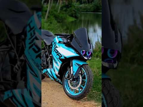 RGB ring light for RC 200 🌈 Ktm modified 💙 #rc200 #rgb #ytshorts #shorts #viralshorts