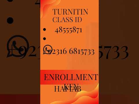 Turnitin class id and enrollment key | No repository use EP #turnitin #norepository #usa #caneda