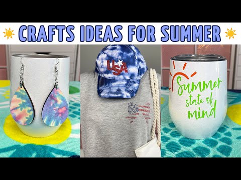 3 Easy Craft Ideas for Summer | Sublimation and Cricut Craft Projects