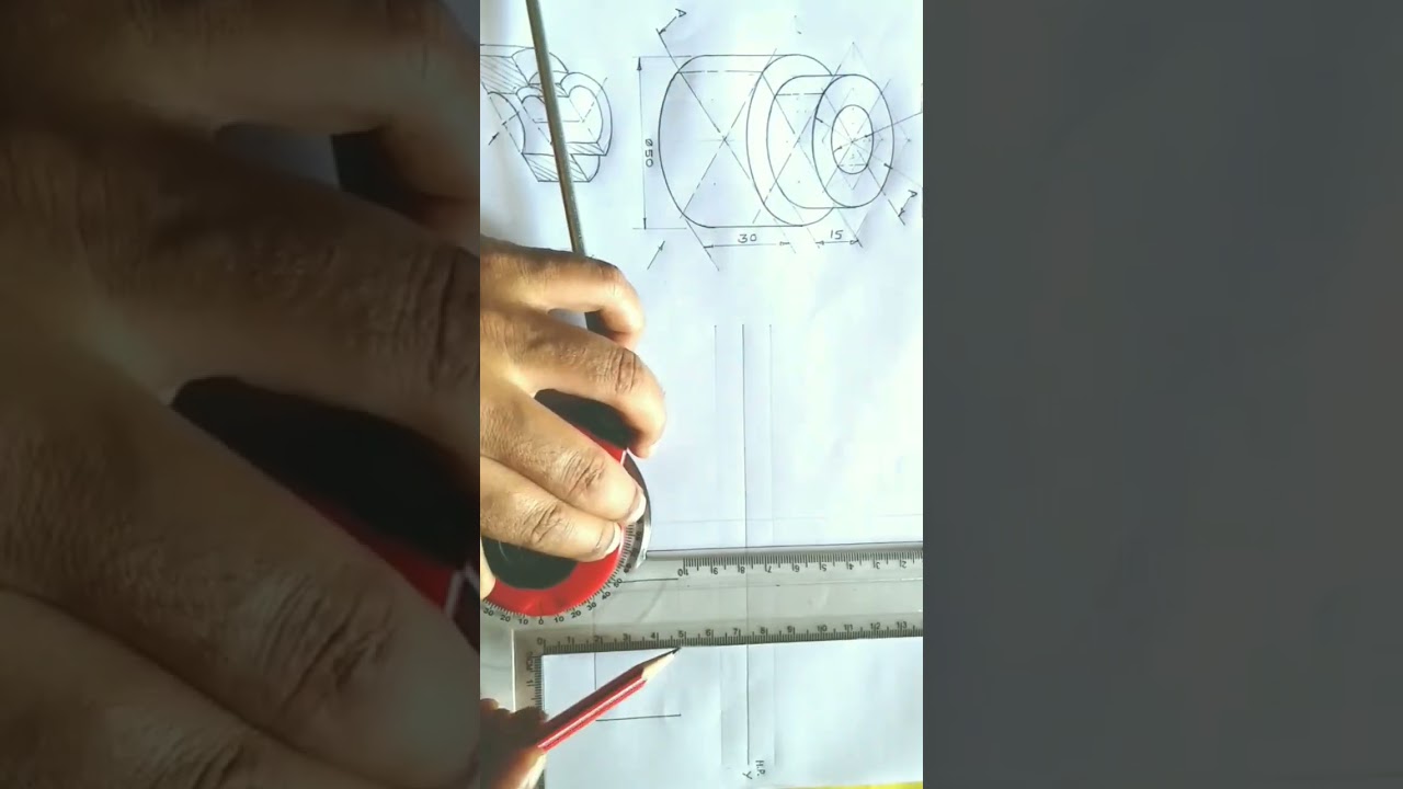 #Engineering Drawing.Full sectional view