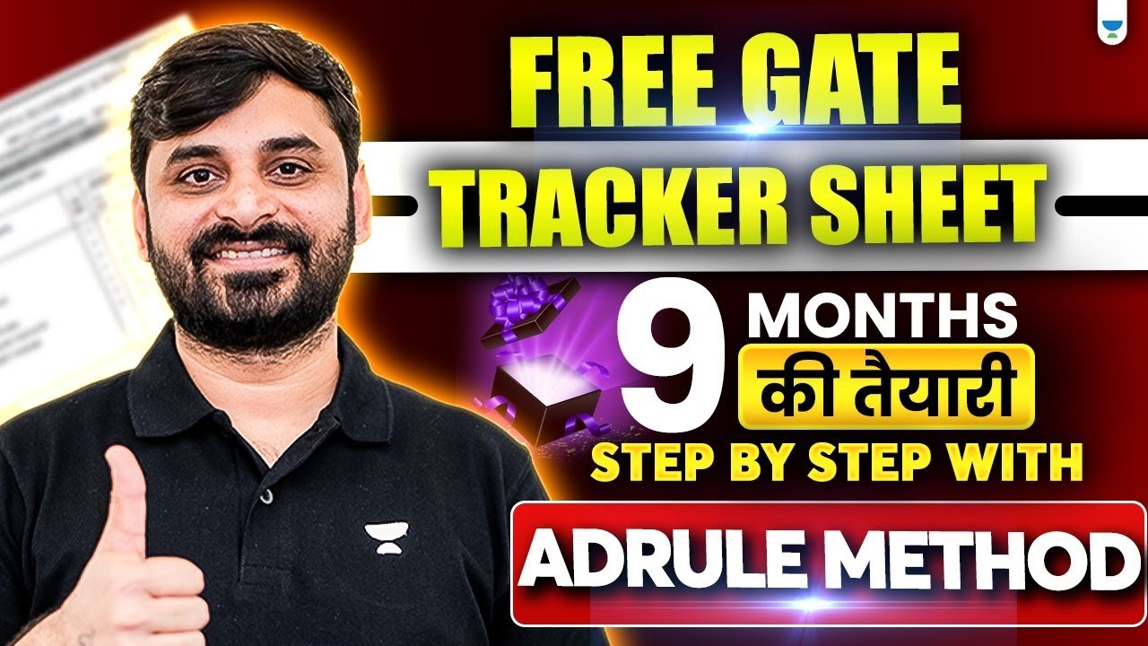 FREE GATE 2026 Tracker Sheet | 9 Months Preparation Plan with ADRULE Method | Step-by-Step Guide