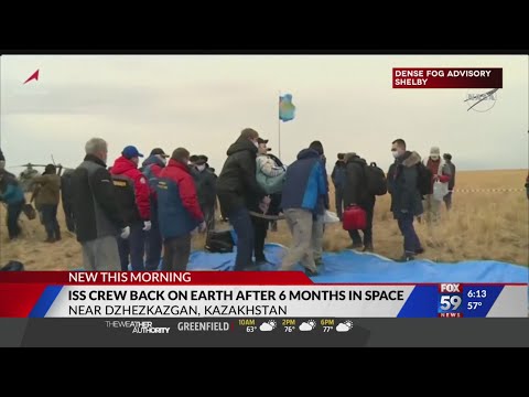 ISS crew returns to Earth