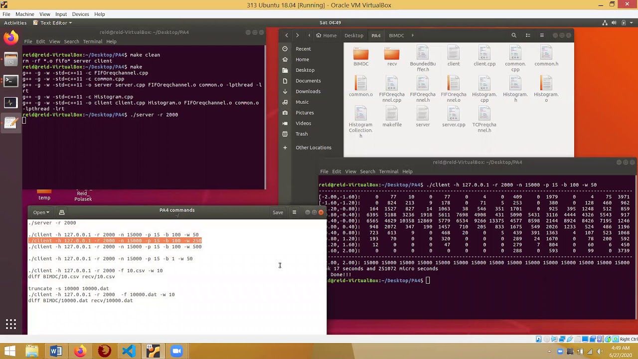CSCE 313 PA4 demo