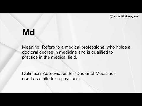 Md Meaning