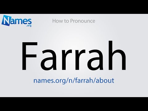 How to Pronounce Farrah