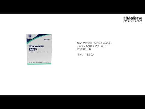 Non Woven Sterile Swabs 7 5 x 7 5cm 4 Ply 40 Packs Of 5 1860A