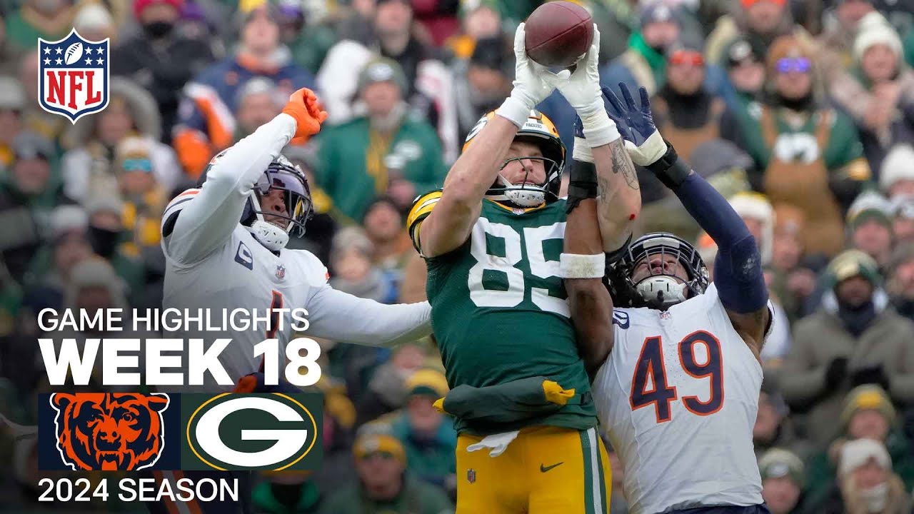Chicago Bears vs. Green Bay Packers Game Highlights | NFL 2024 Season Week 18