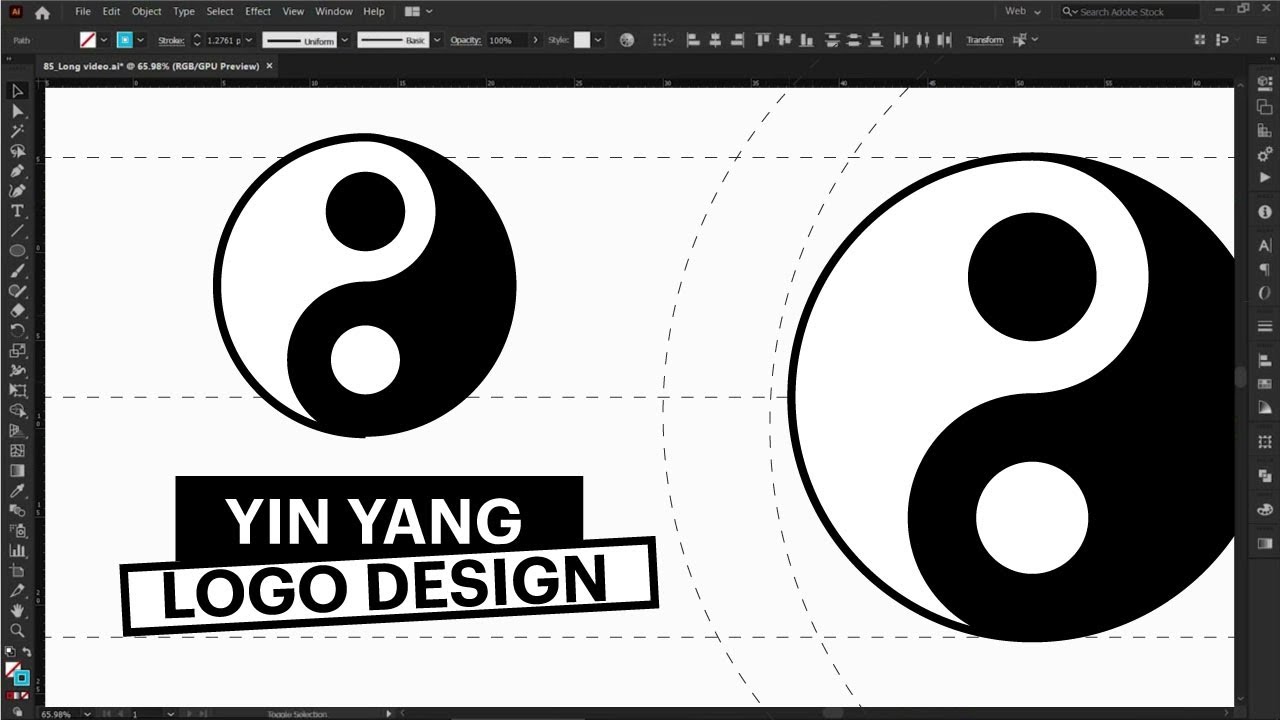 Yin Yang Logo Design Illustration  - Adobe Illustrator tips - Design.lk