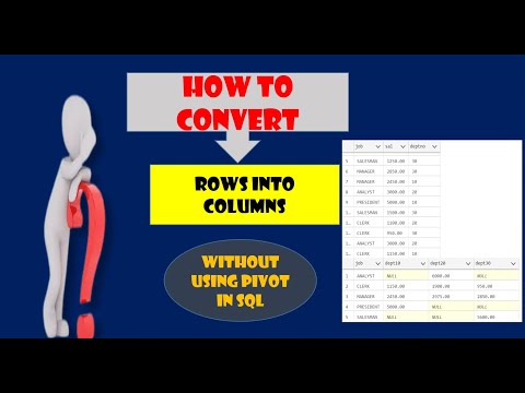SQL Interview Questions|| How to convert row into columns in SQL without using Pivot || SQL