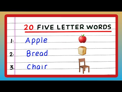 20 Five Letter Words | Five Letter Words | in English