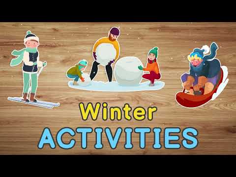 Winter Activities in English: English ESL video lessons