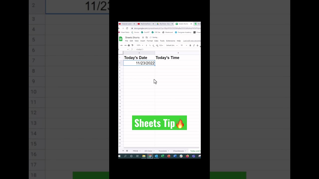 Today’s Date and Time in Sheets?  ☝️