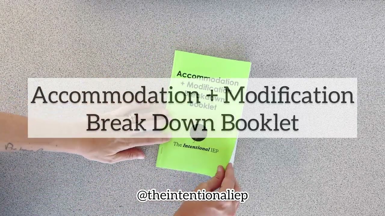 FREE Accommodations vs. Modifications Booklet: Clear Examples + How to Choose for IEPs and 504 Plans