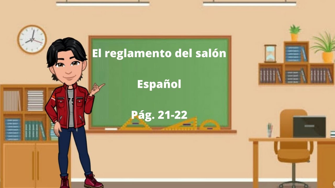 El reglamento de la biblioteca del salón 2° Grado Español Pág. 21-22