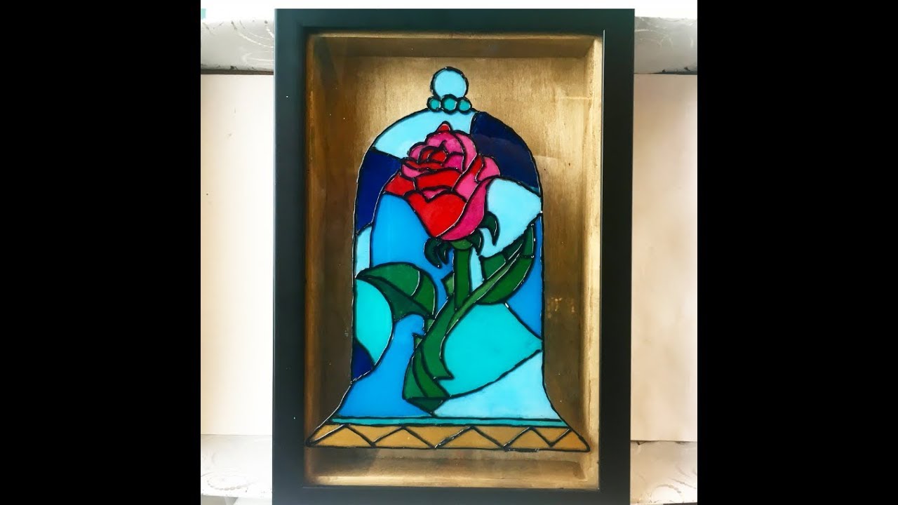 DISNEY DIY - Beauty and the Beast ~ Rose Stained Glass Box! Tutorial