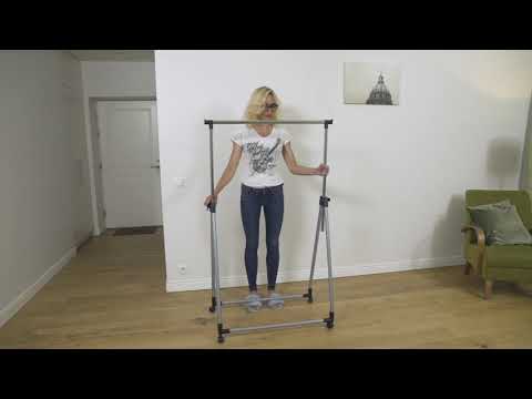 Tatkraft Halland - Collapsible Clothes Rail, Adjustable and Space-Saving, Easy to Assemble