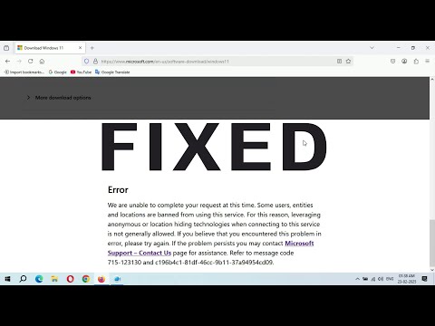 Download Windows 11 ISO File without Error | We are unable to complete your request at this time