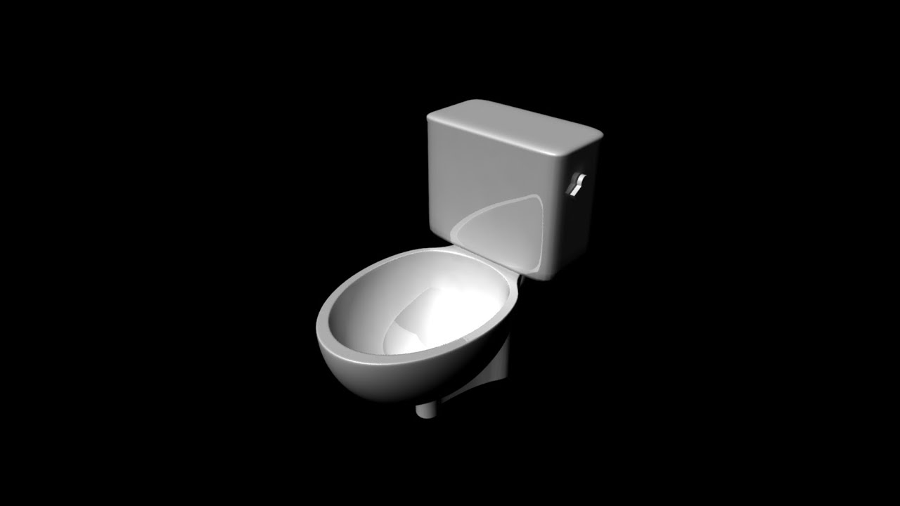 Here's how you create simple toilet bowl 3D model in 8 mins