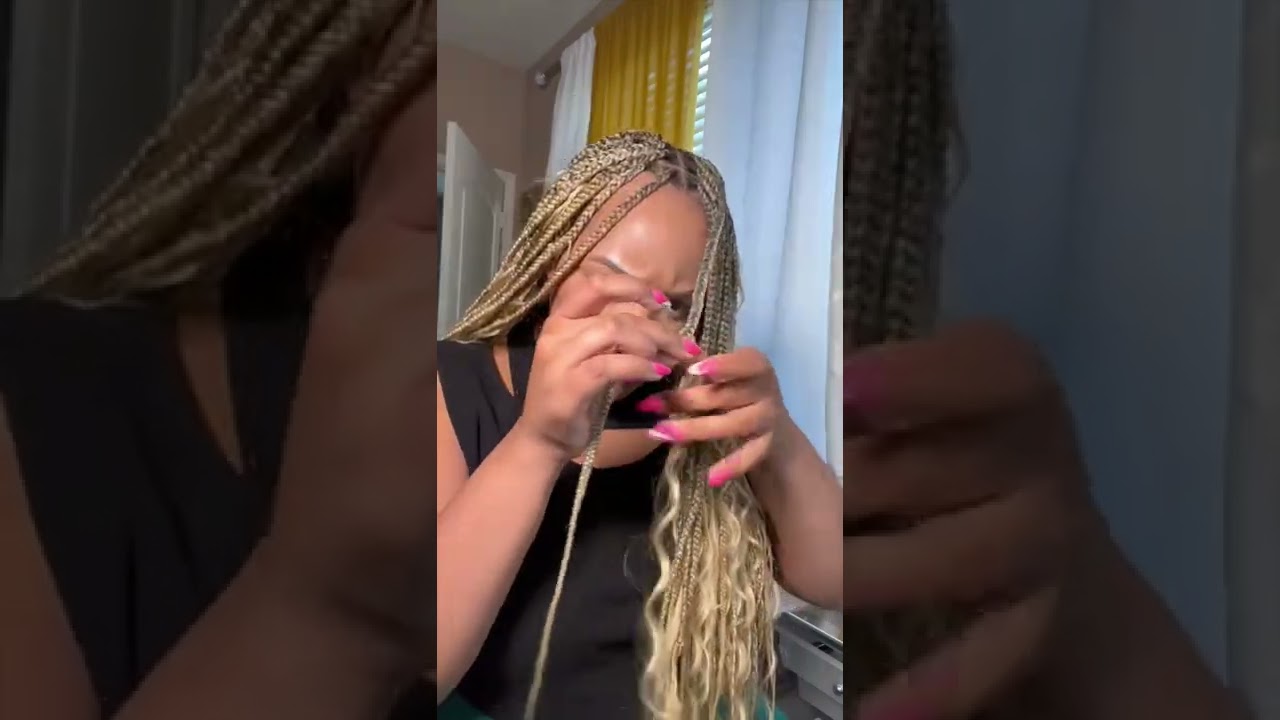 How to turn knotless braids into goddess braids using crochet method