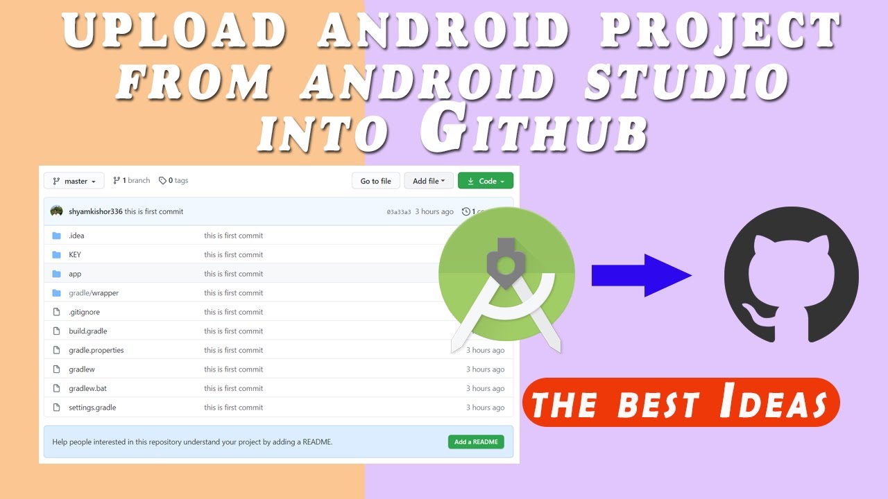 Upload android project from Android Studio on GitHub | push android project on Github account