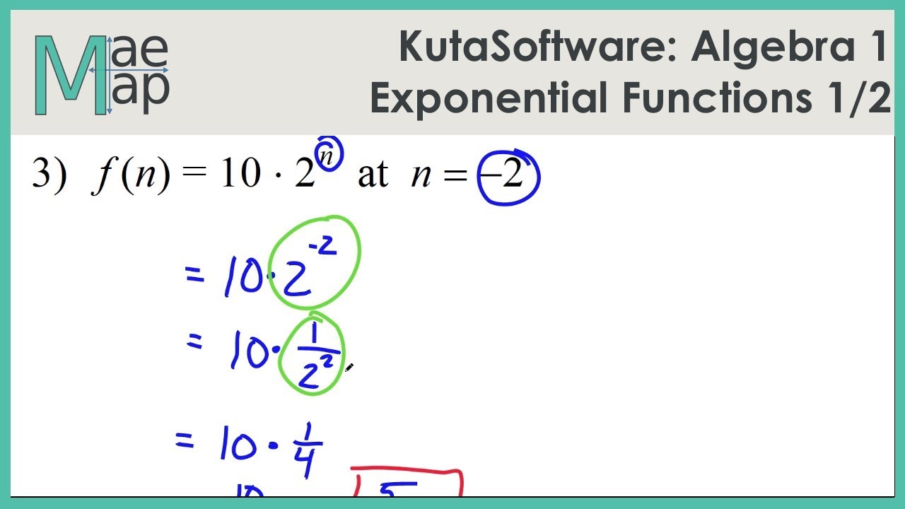 KutaSoftware: Algebra 1- Exponential Functions Part 1