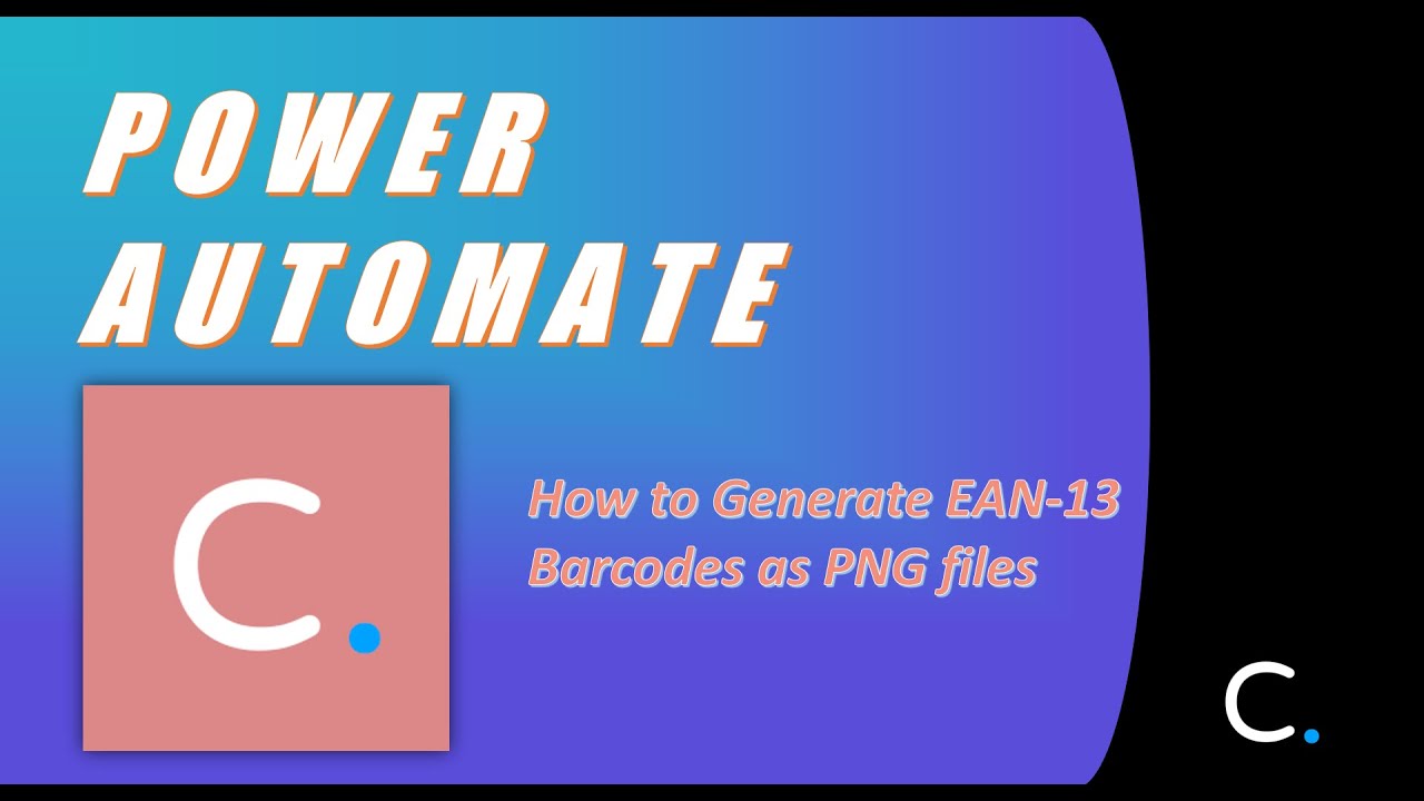 How to Generate New EAN-13 Barcodes as PNG Files in Power Automate
