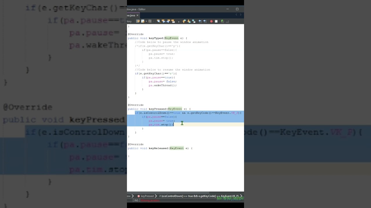 JAVA Keyboard Events: Keypressed VS Keytyped. #tutorial #java