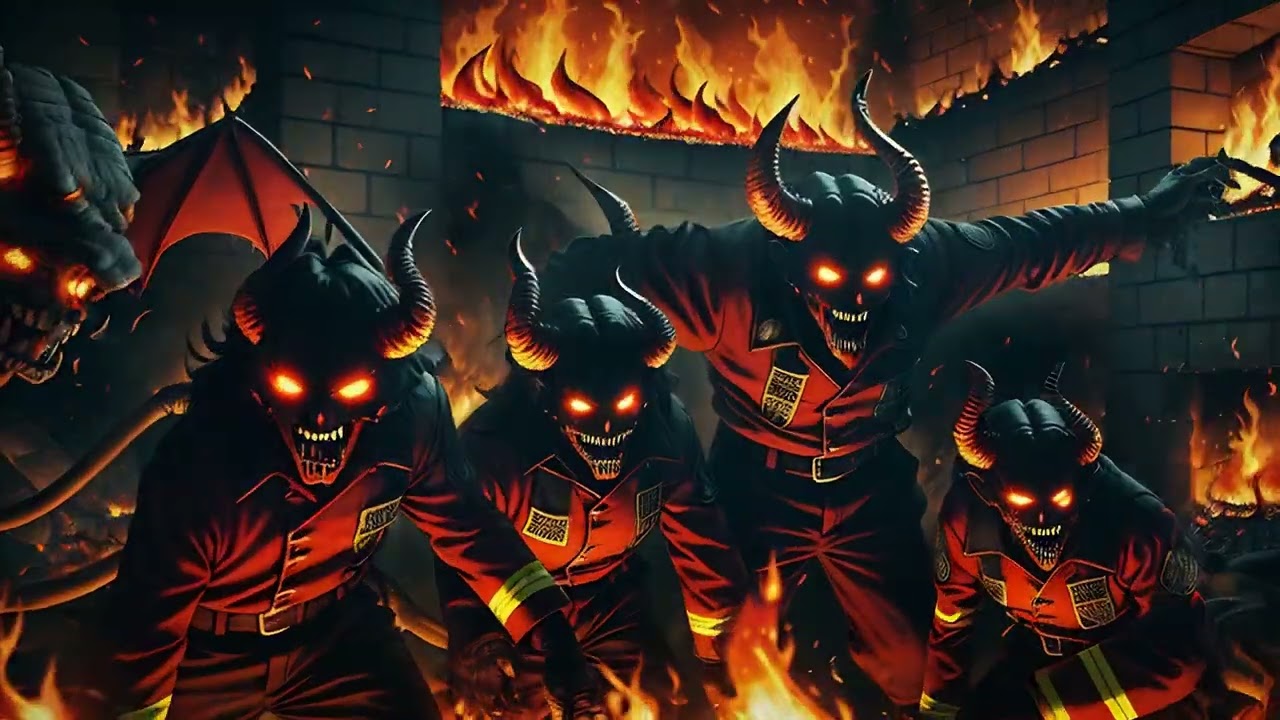 Free Stock Videos - AI animation - depths of hell with demons