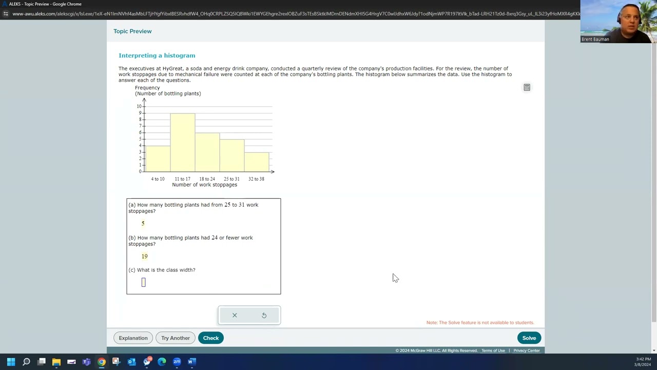 MAT144 Interpreting a histogram