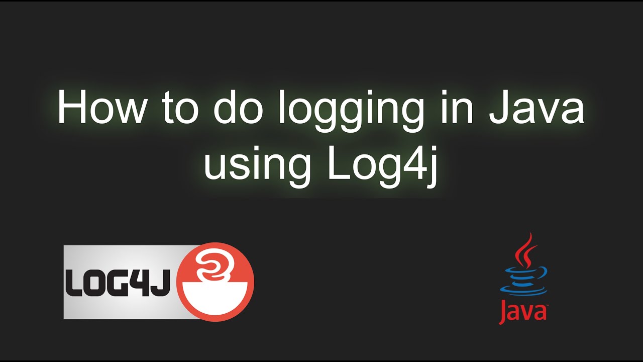 How to do logging in Java using Log4j