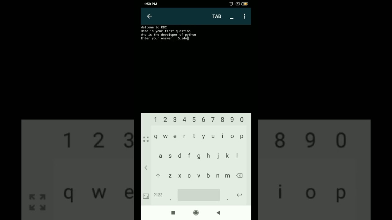 I made a KBC Game Using Python #pythonprogramming #coding