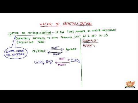 Water of crystallization