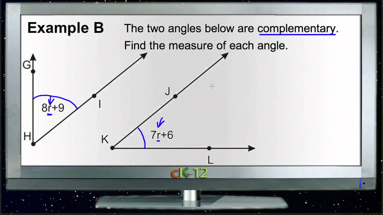 Complementary Angles: Examples (Basic Geometry Concepts)