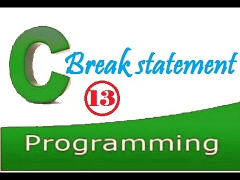 C programming video tutorial - The break statement in details.